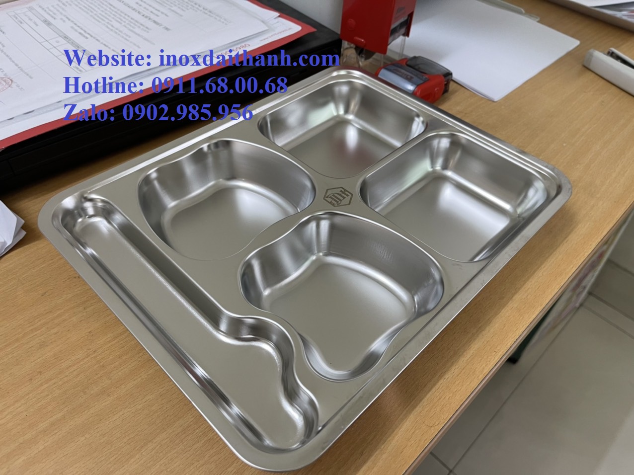 Khay Cơm Inox Cho Trẻ | Khay Inox Trẻ Em | Khay Cơm Inox 4 Ngăn